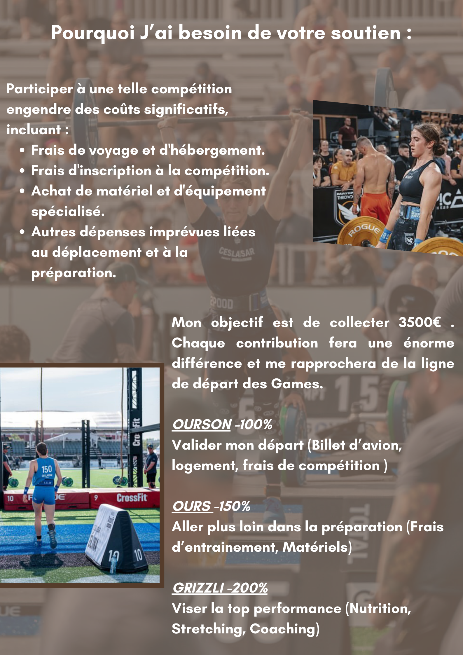 Soutenons Élina aux Championnats du Monde de CrossFit©