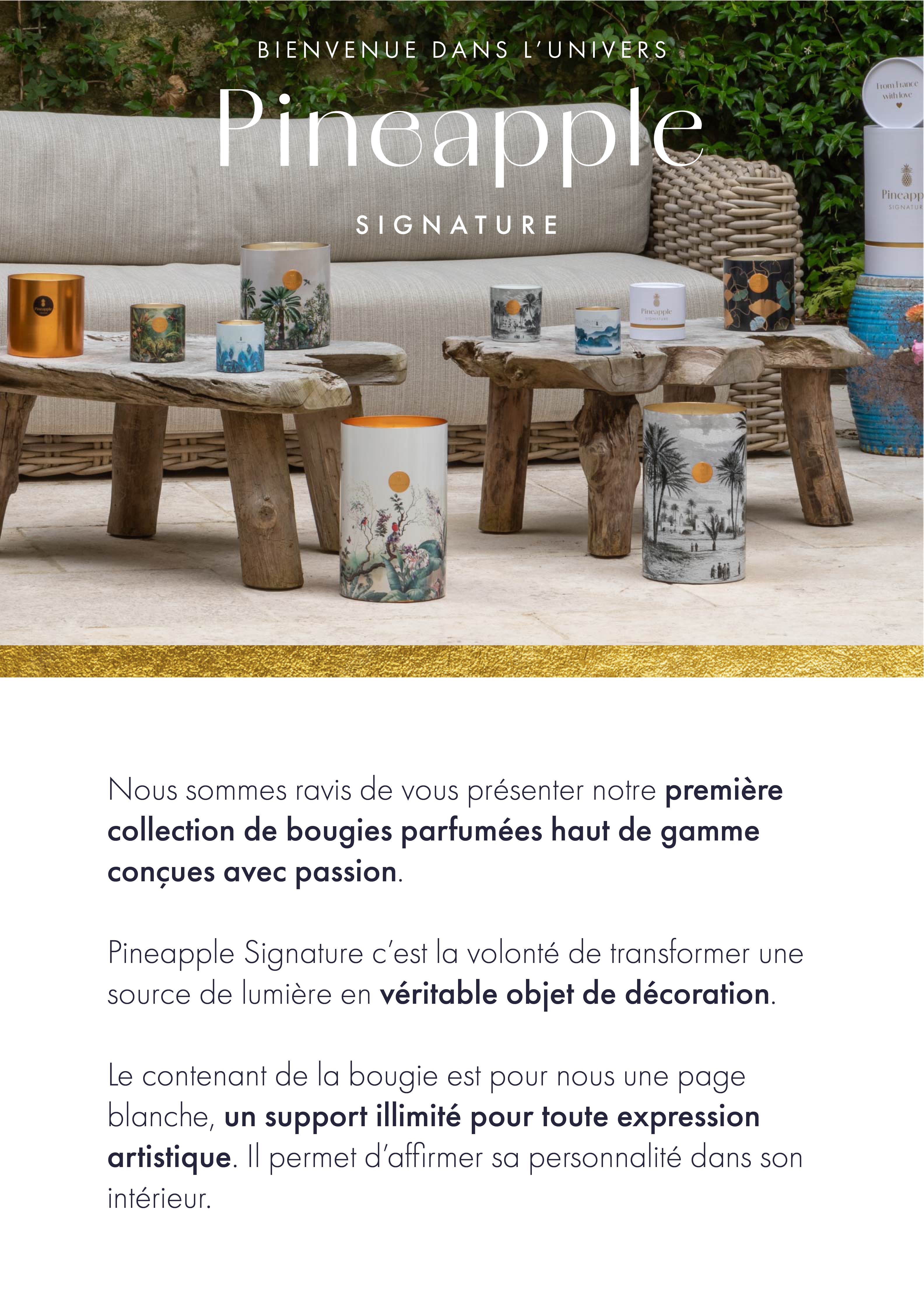 Bougies d'exception Pineapple Signature