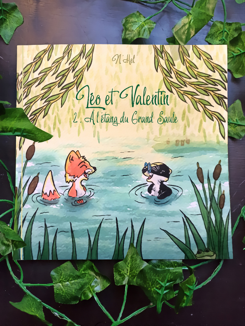 Léo et Valentin à l'étang du Grand Saule