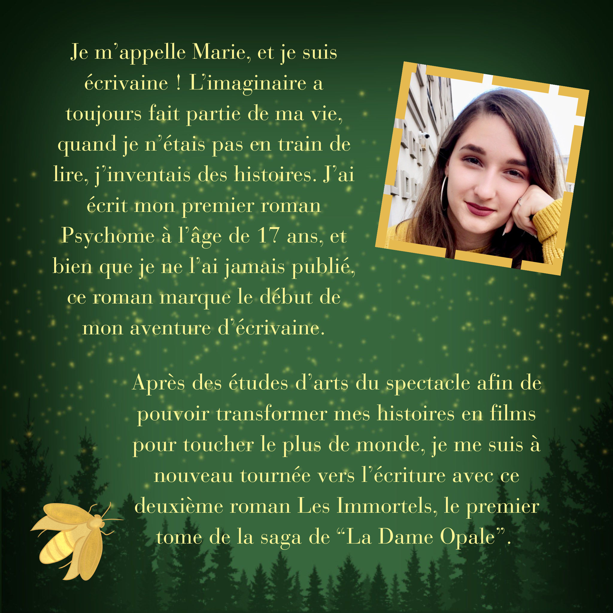 Auto-édition de "La Dame Opale: Les Immortels"