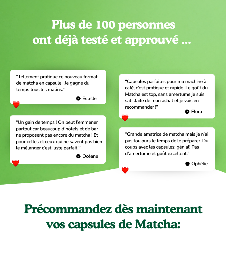 Capsule de Matcha compatible Nespresso®