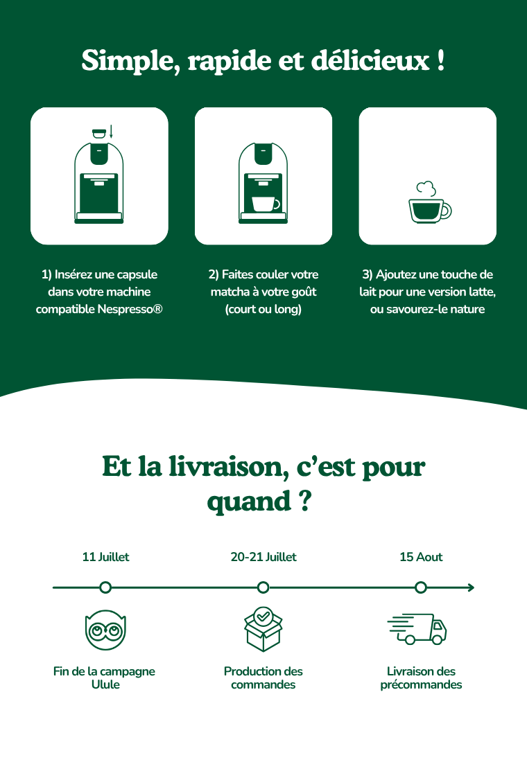 Capsule de Matcha compatible Nespresso®