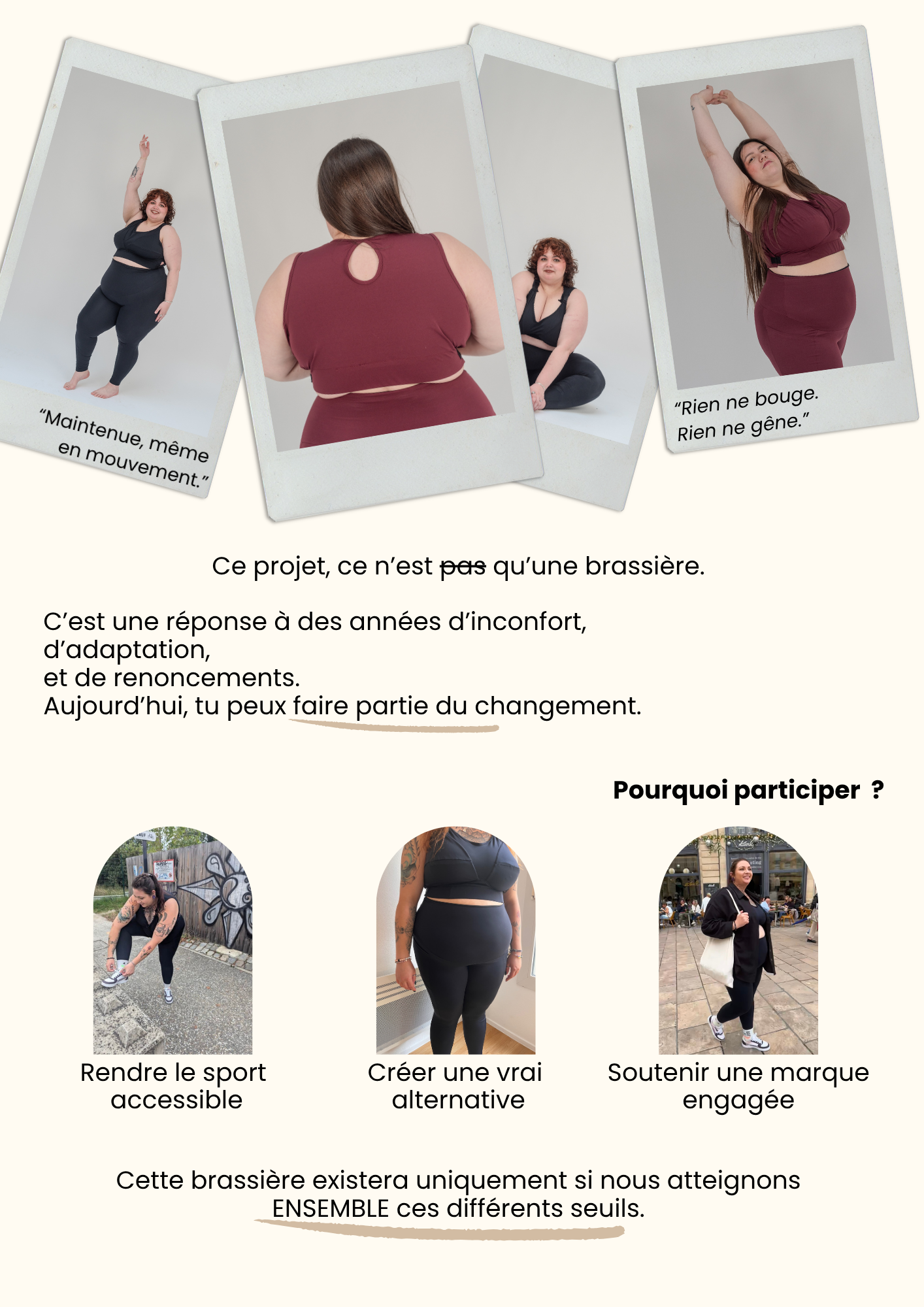 La première brassière pensée pour les grands tours de dos - Ulule