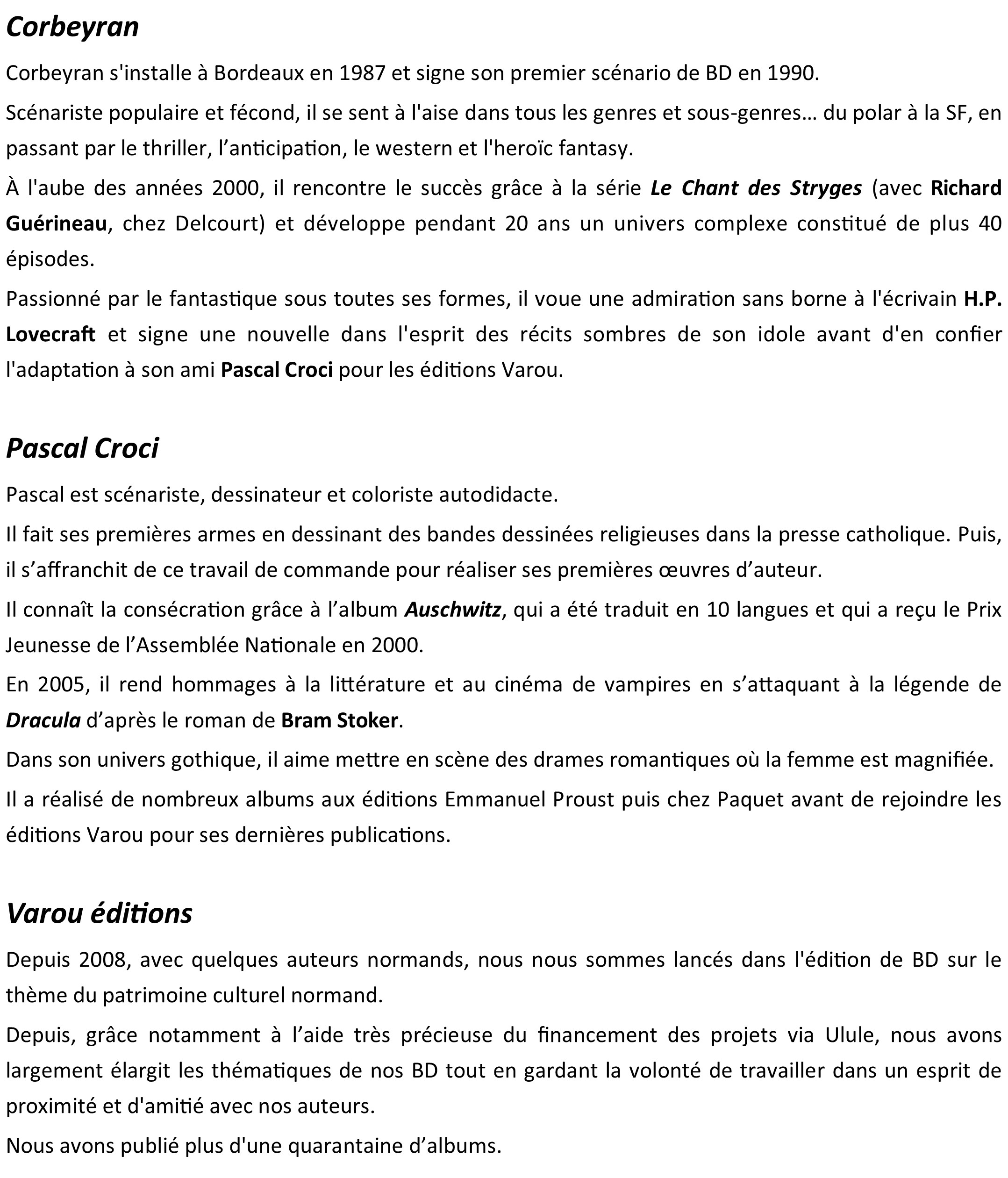 Venimeuses de Pascal Croci et Corbeyran - Ulule