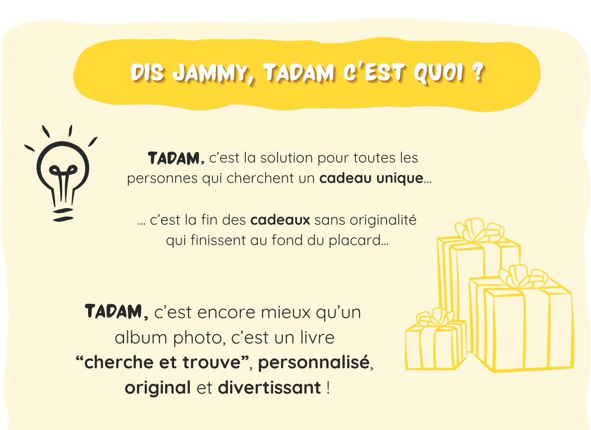 TADAM : ton cadeau original, personnalisé et divertissant