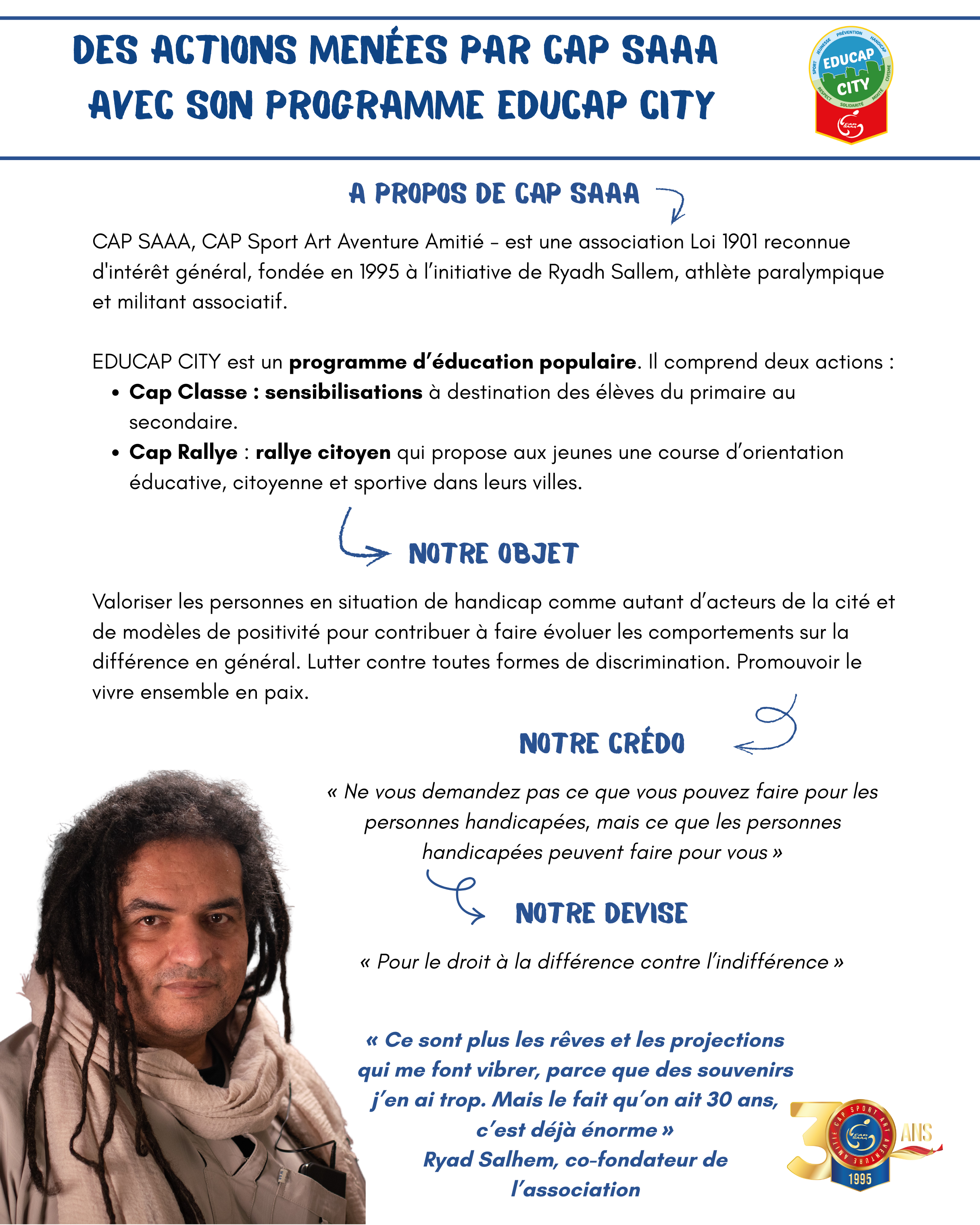 CAP CLASSE - Prévention et sensibilisation au handicap - Ulule