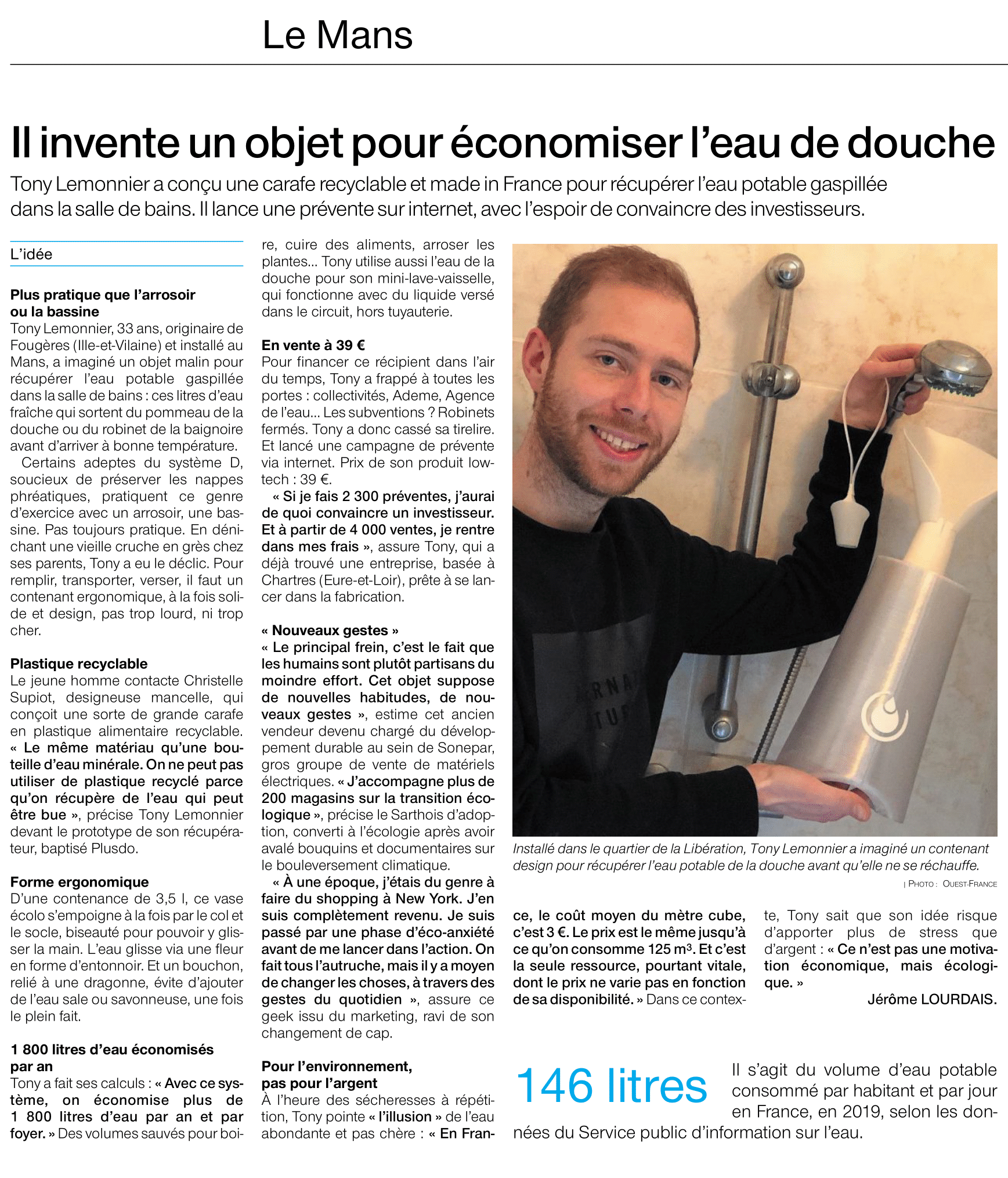 Récupérez l'eau potable gaspillée dans votre salle de bain - Ulule