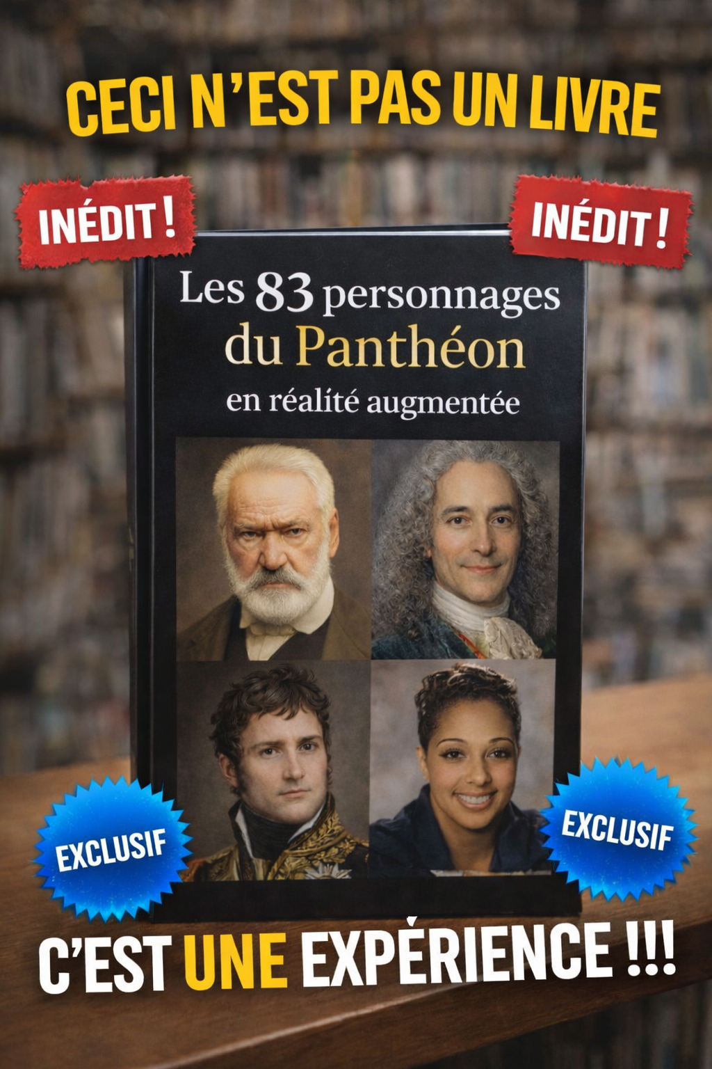 Livre - Les 83 Personnages du Panthéon en Réalité Augmentée - Ulule