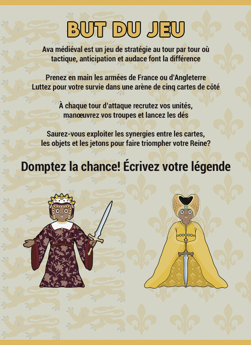 AVA MÉDIÉVAL : jeu de stratégie - cartes - dés