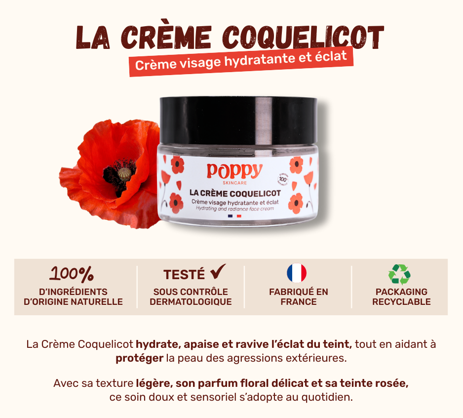 Poppy Skincare - La Crème Coquelicot 100% naturelle - Ulule