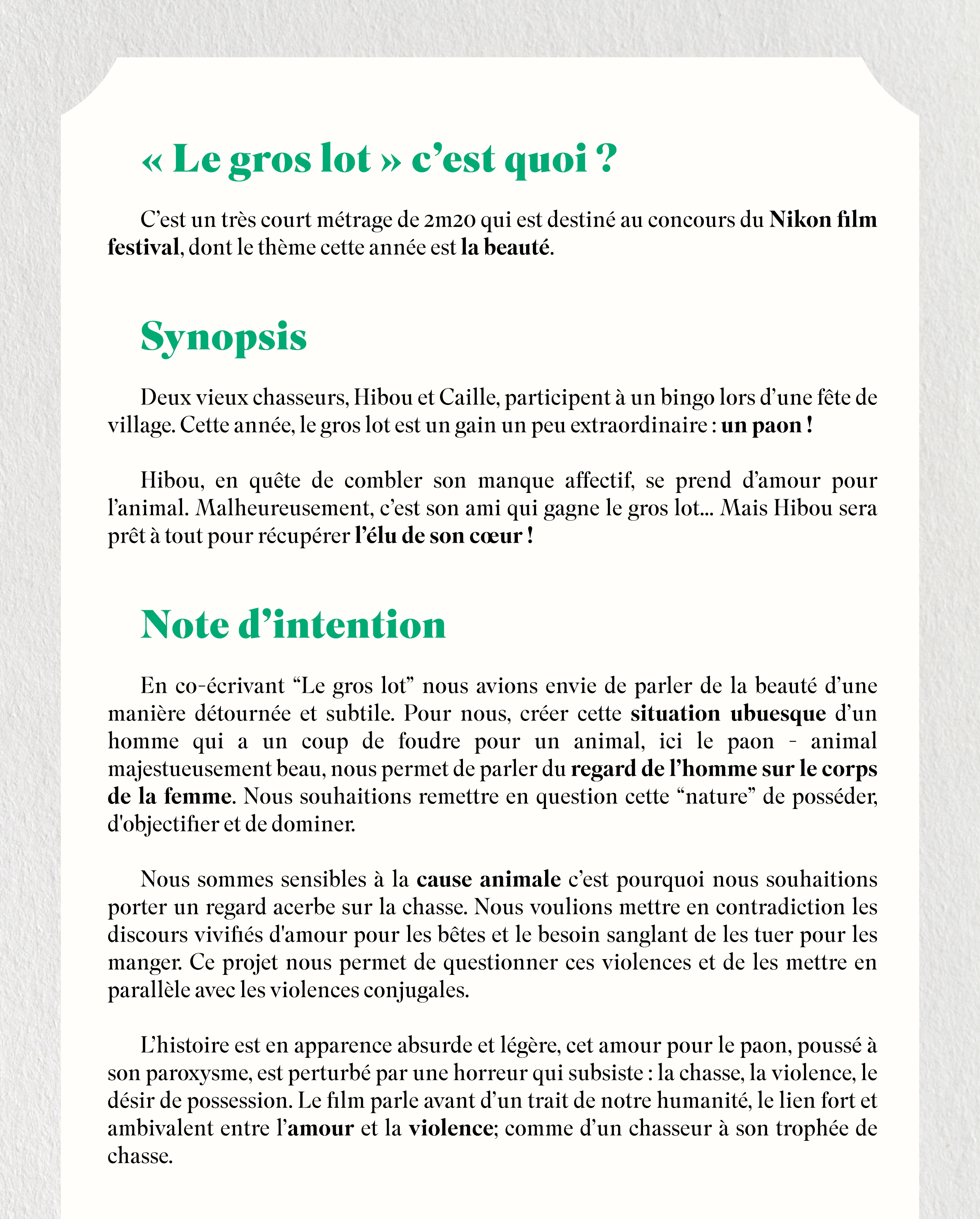 "Le Gros Lot"