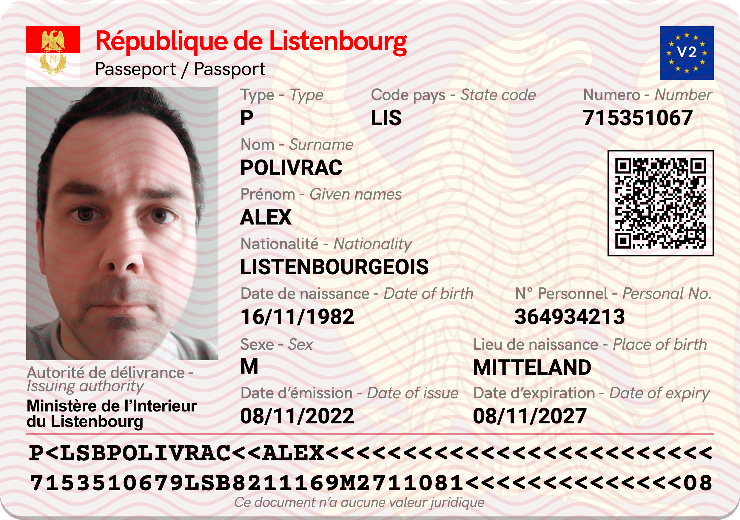 Impression de la carte d'identité du Listenbourg - Ulule