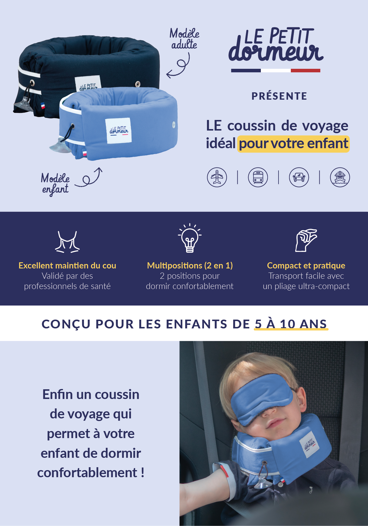 COUSSIN DE VOYAGE ENFANT - Le Petit Dormeur