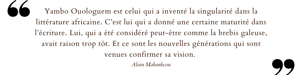 Yambo Ouologuem, La Blessure - Ulule