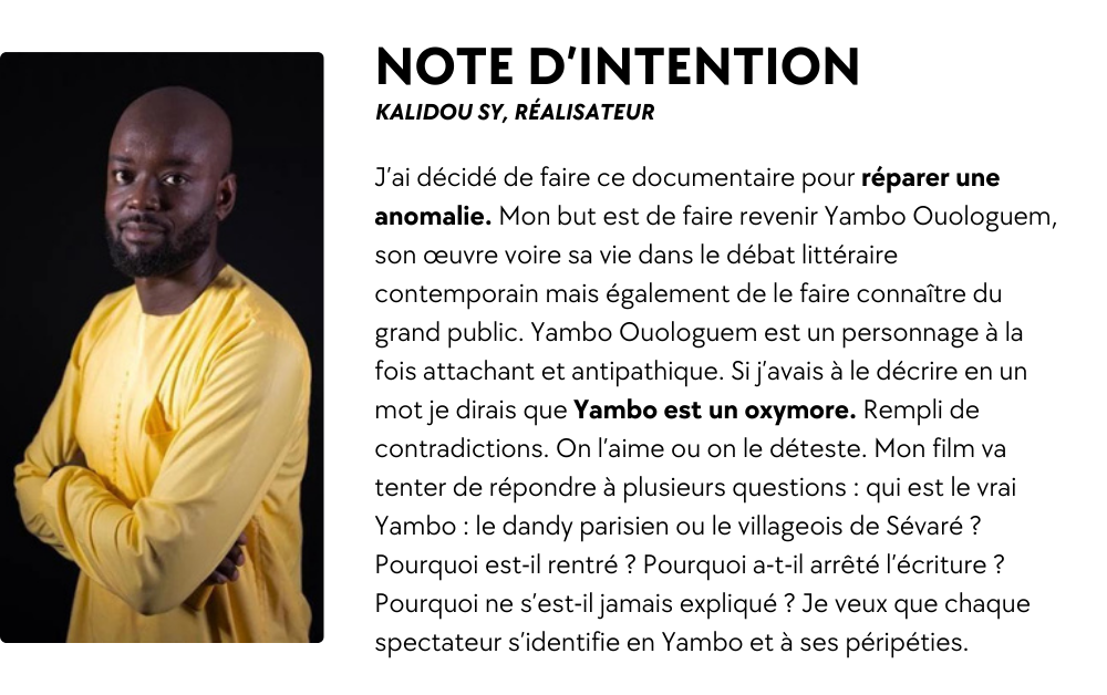 Yambo Ouologuem, La Blessure - Ulule