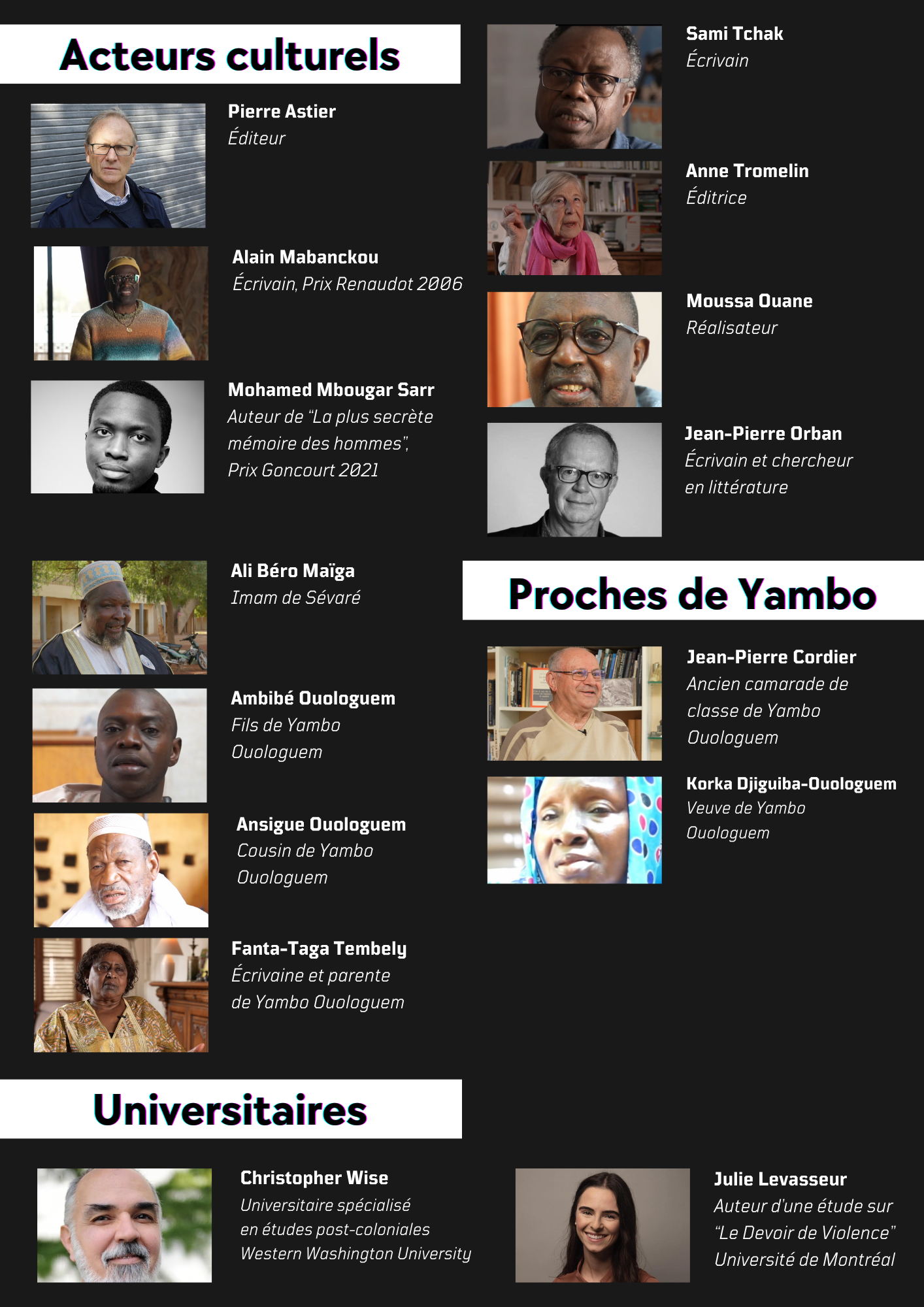 Yambo Ouologuem, La Blessure - Ulule