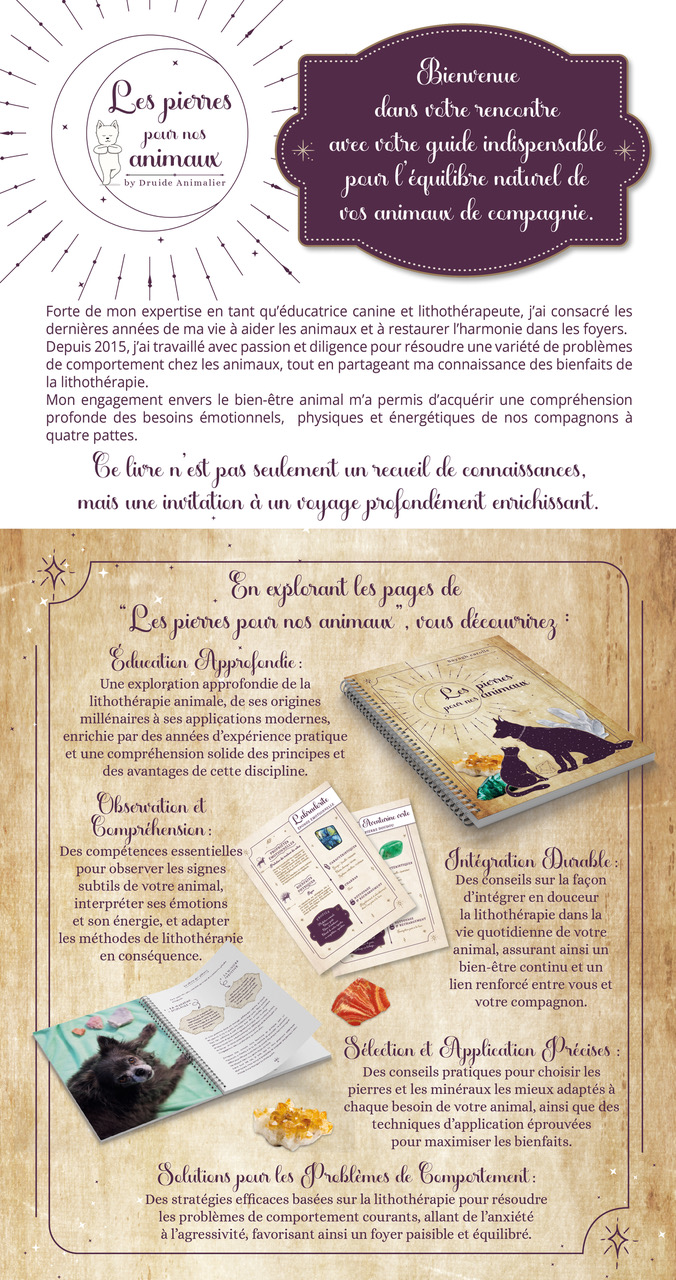 Livre "les pierres pour nos animaux"