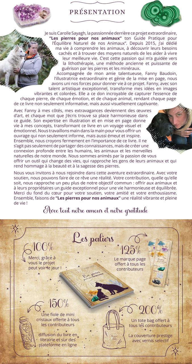 Livre "les pierres pour nos animaux"