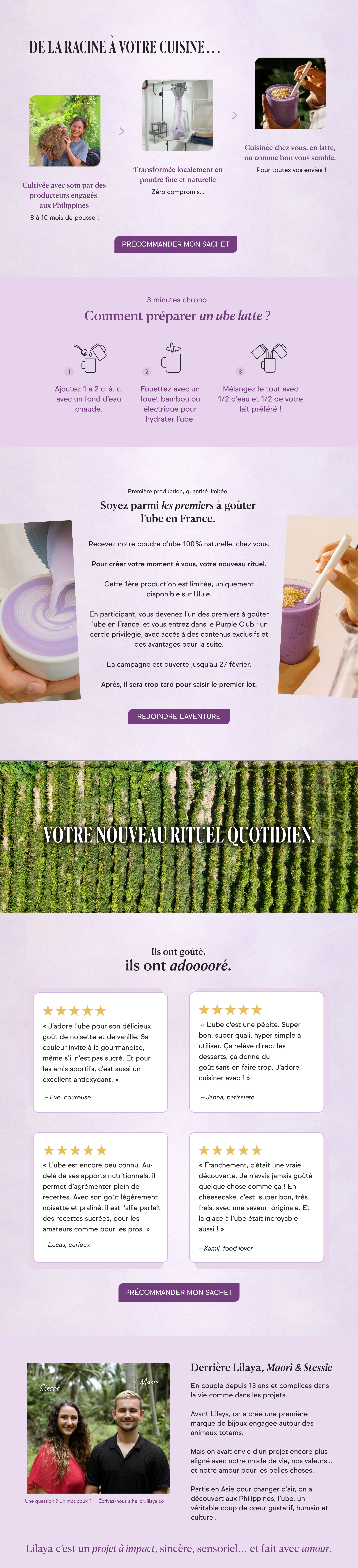 Lilaya – Poudre d'ube 100% naturelle des Philippines - Ulule