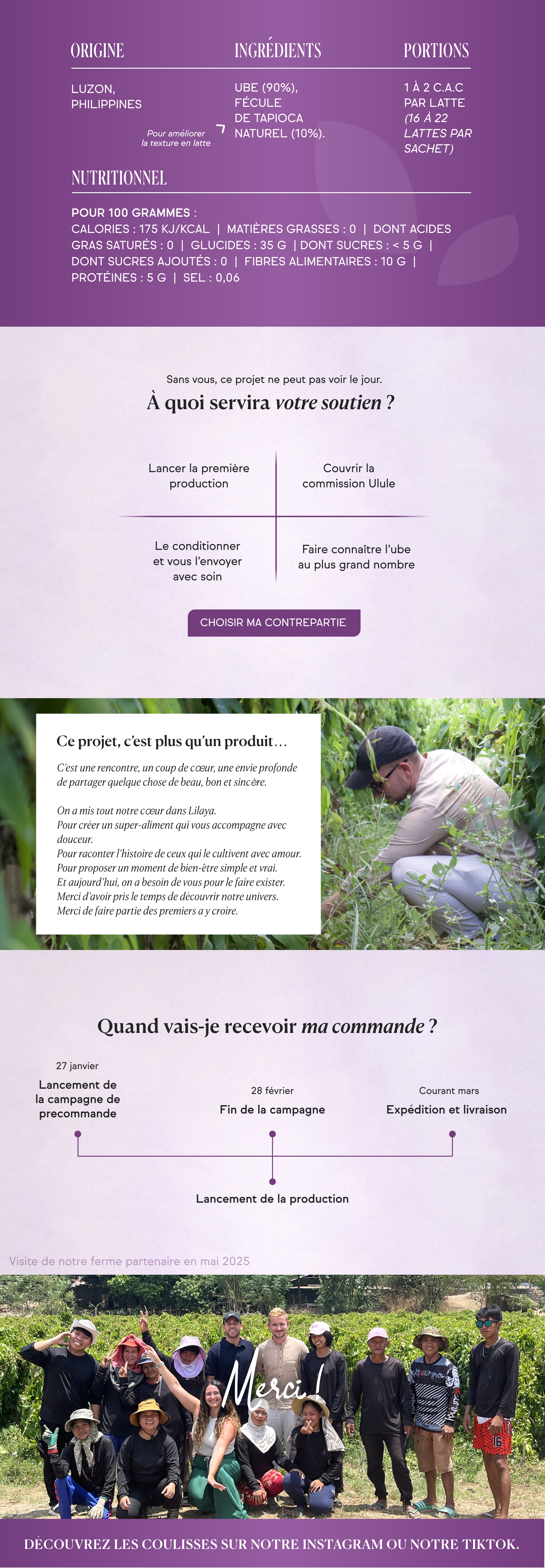 Lilaya – Poudre d'ube 100% naturelle des Philippines - Ulule