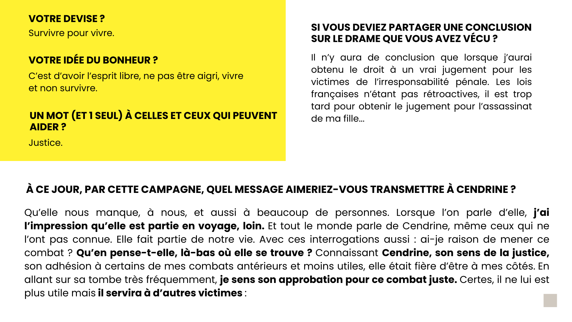 (Bien plus) que la promesse d’un père à sa fille assassinée - Ulule
