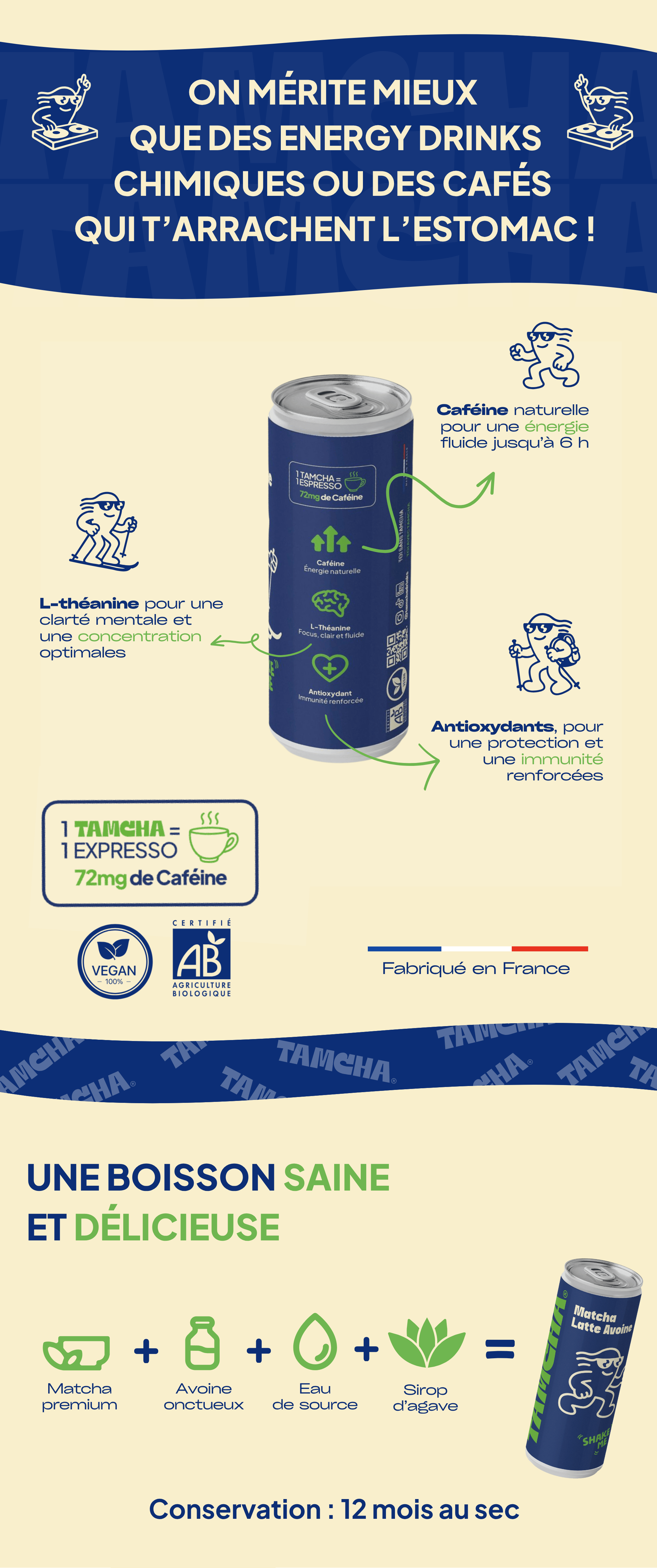 GO 200% !!! TAMCHA, ton premier MATCHA latte en canette