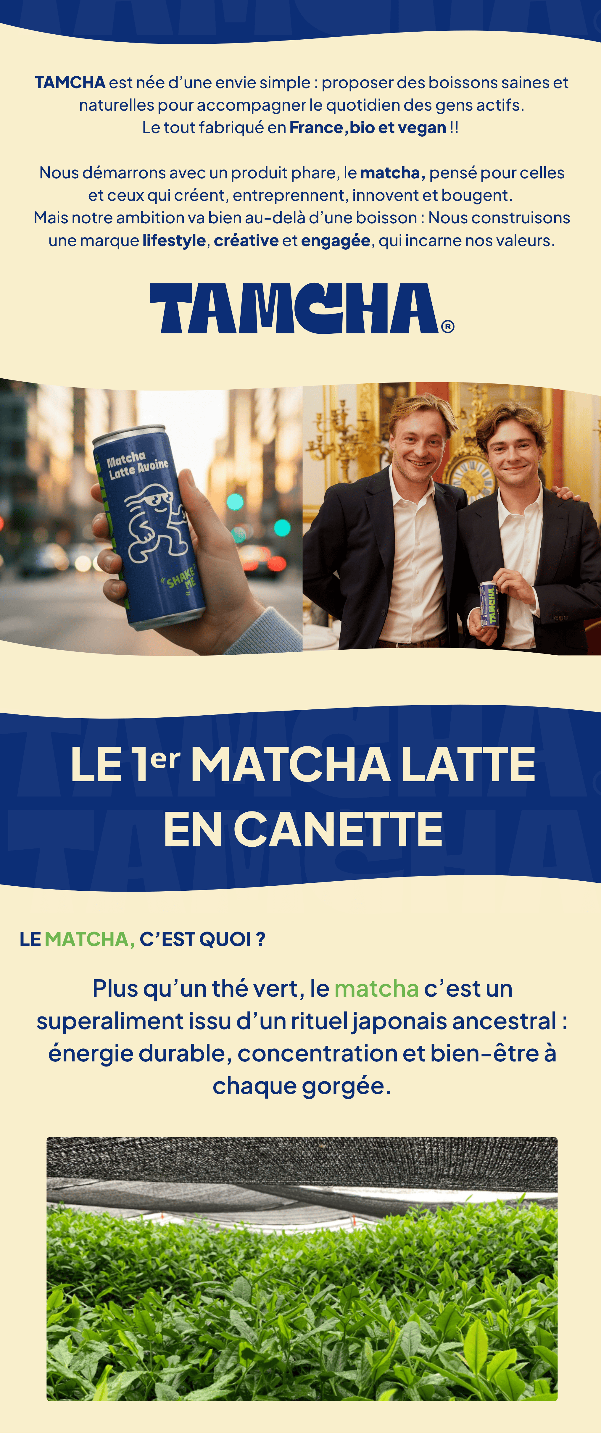 GO 200% !!! TAMCHA, ton premier MATCHA latte en canette