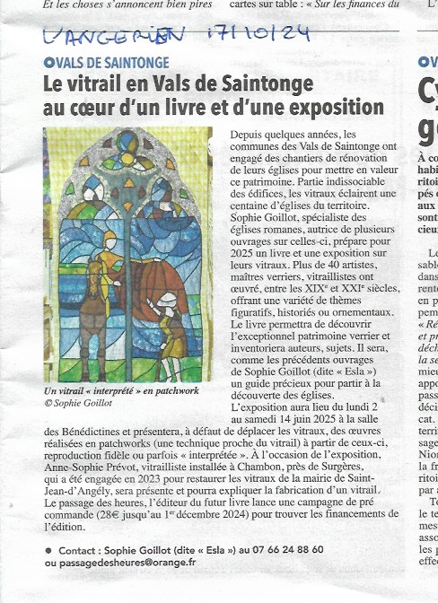 Découvrez la richesse du Vitrail en Vals de Saintonge-Ch.M.