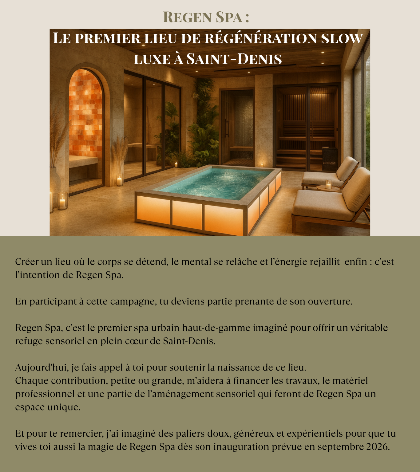 Ouverture du 1er spa haut-de-gamme à Saint-Denis - Ulule