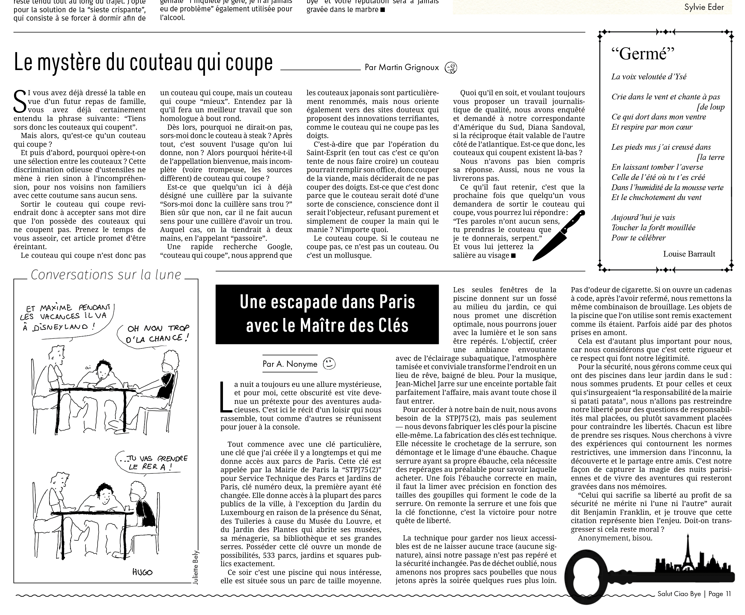 Salut Ciao Bye - Un Journal intéressant, mais pas que ! - Ulule