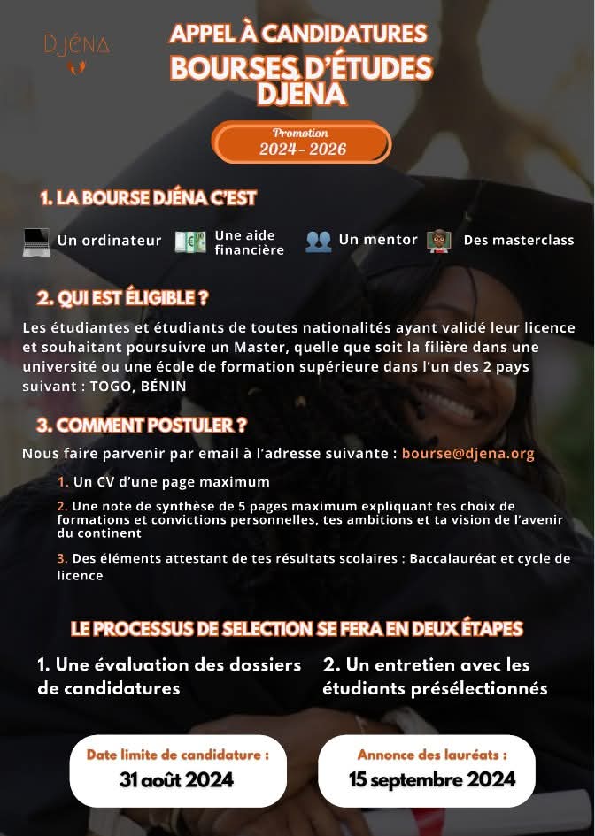 Association Djéna : Soutenez 10 étudiants au TOGO & BENIN - Ulule