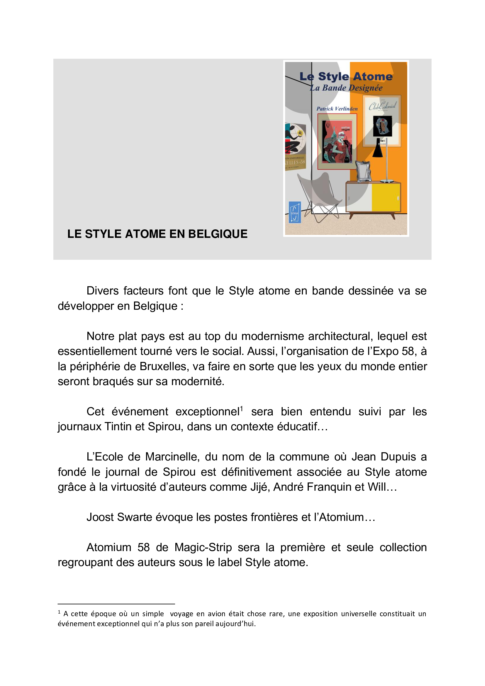 Le Style atome made in Belgium