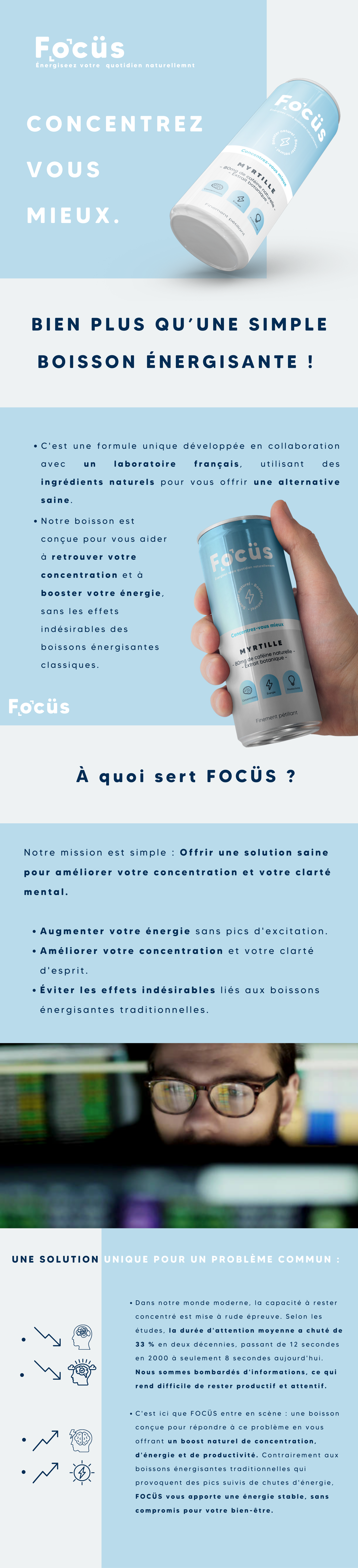 Focüs : La boisson énergisante pour rester concentré 💡 - Ulule