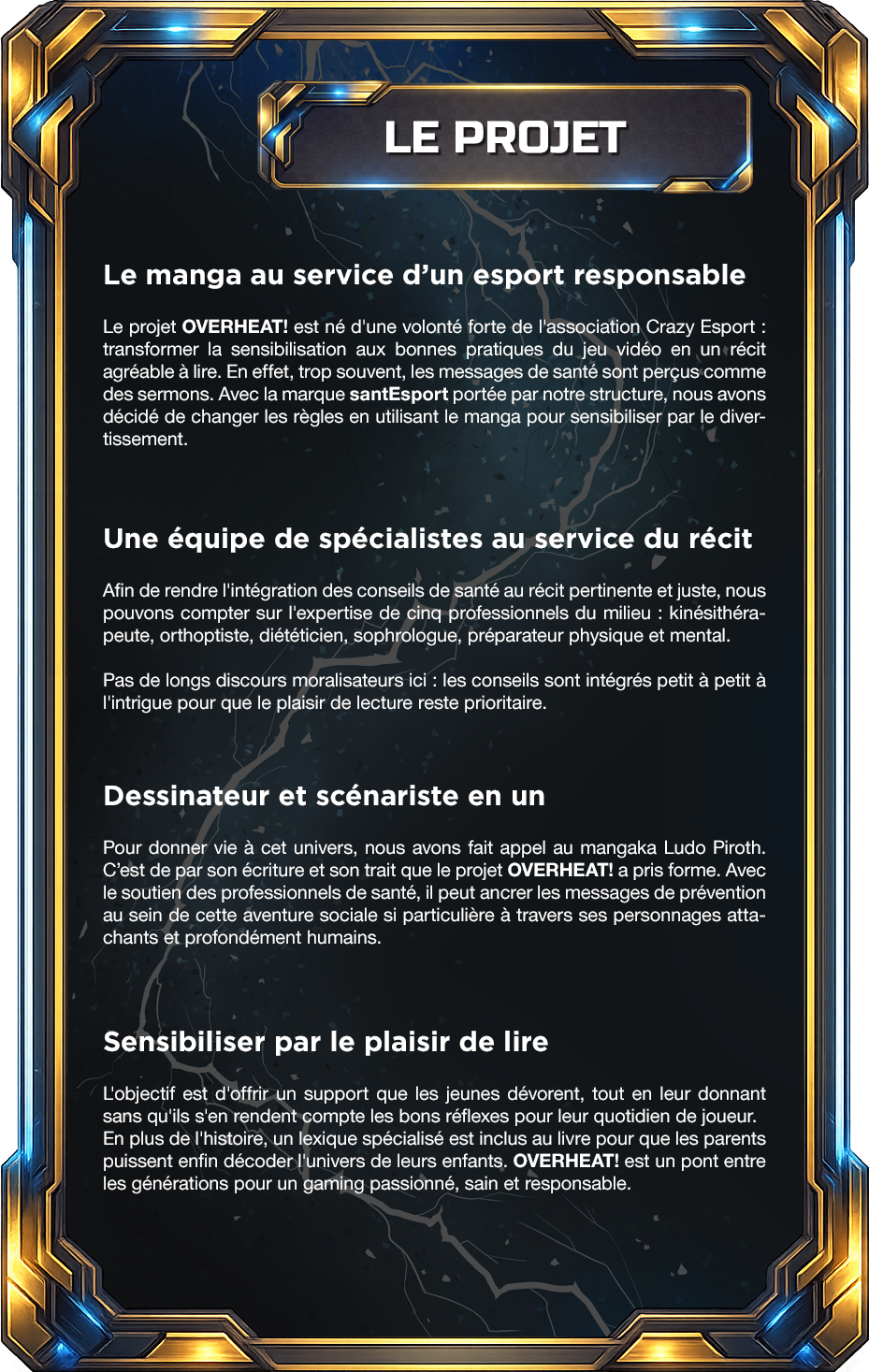 OVERHEAT! : Le manga qui allie performance Esport et Santé - Ulule