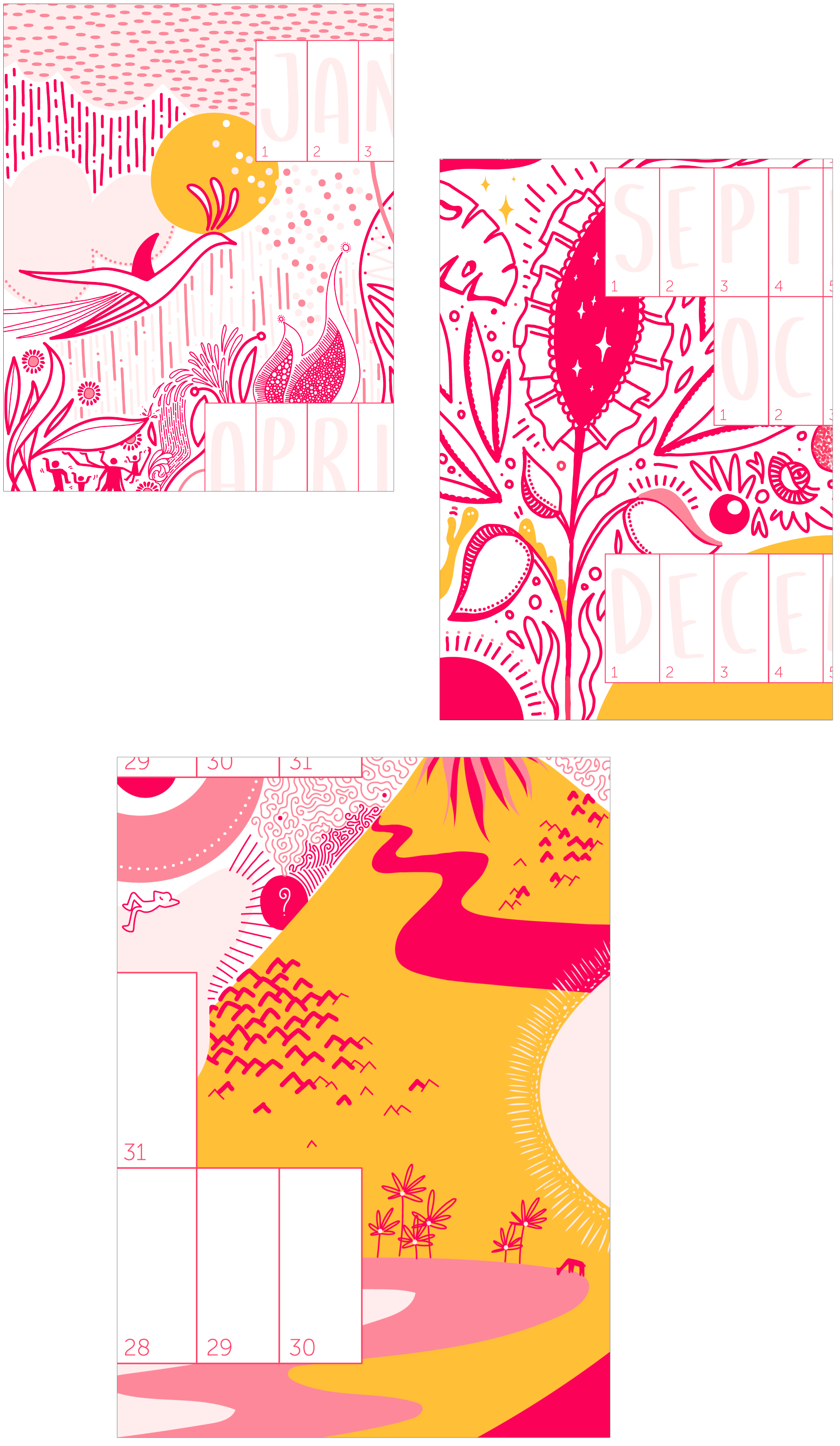 Illustrated Forever Calendar