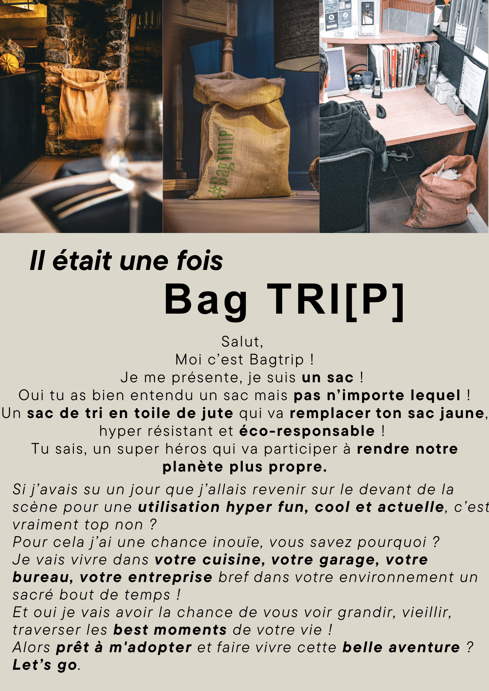 Bag TRI[P] le sac de tri 100% biodégradable
