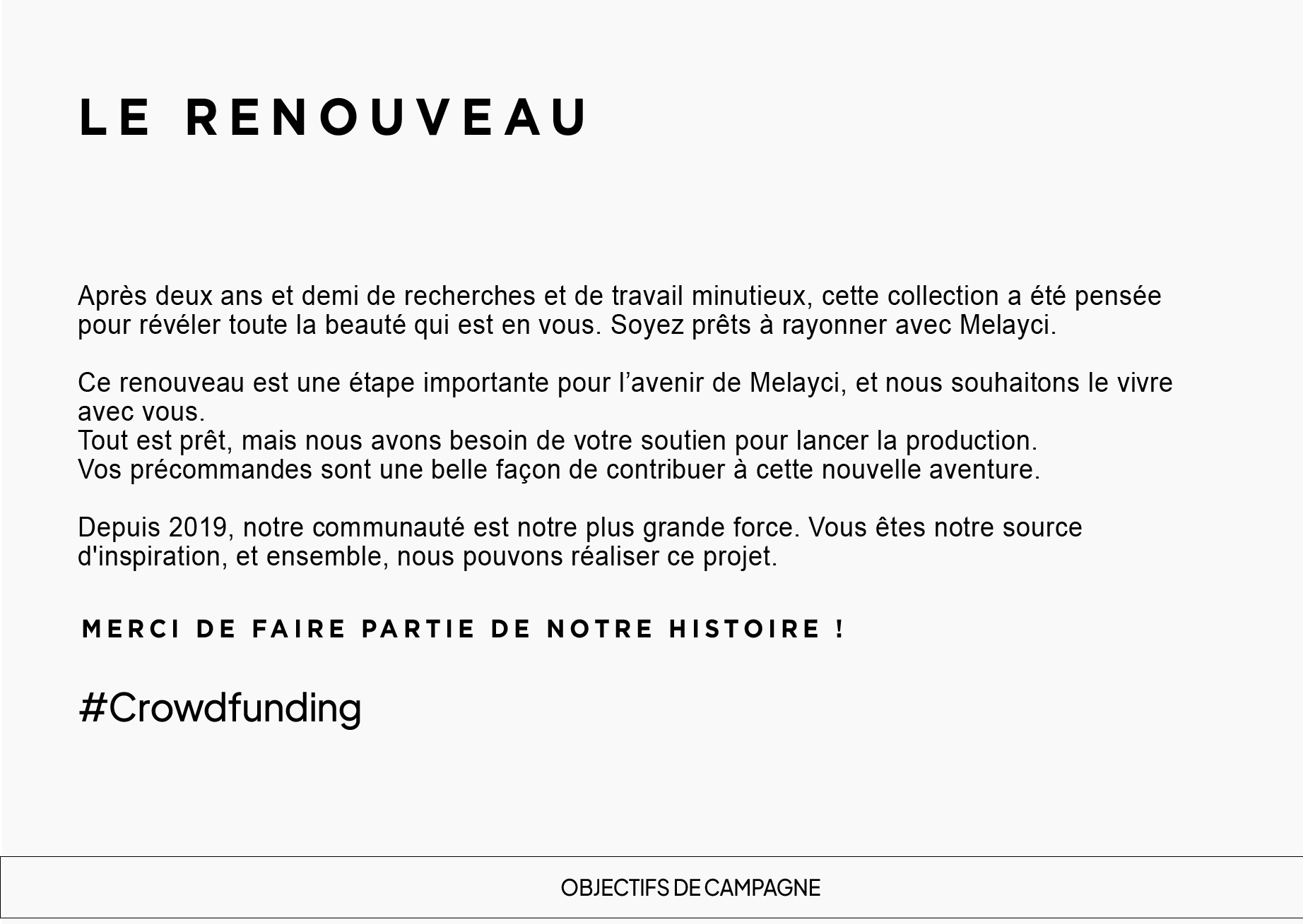 MELAYCI, Le Renouveau : All About Essentials