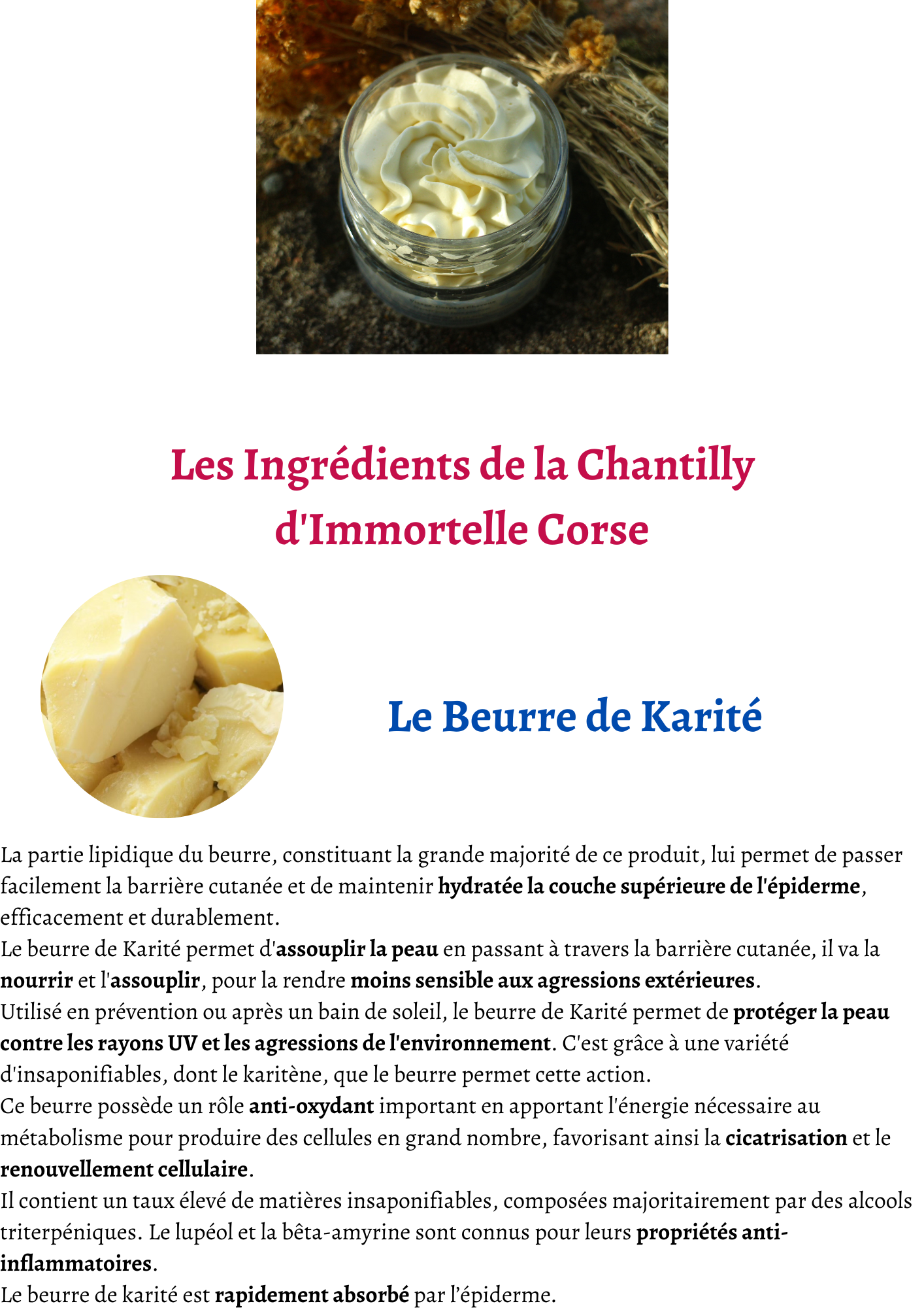 SapoLinu - La Chantilly d'Immortelle Corse