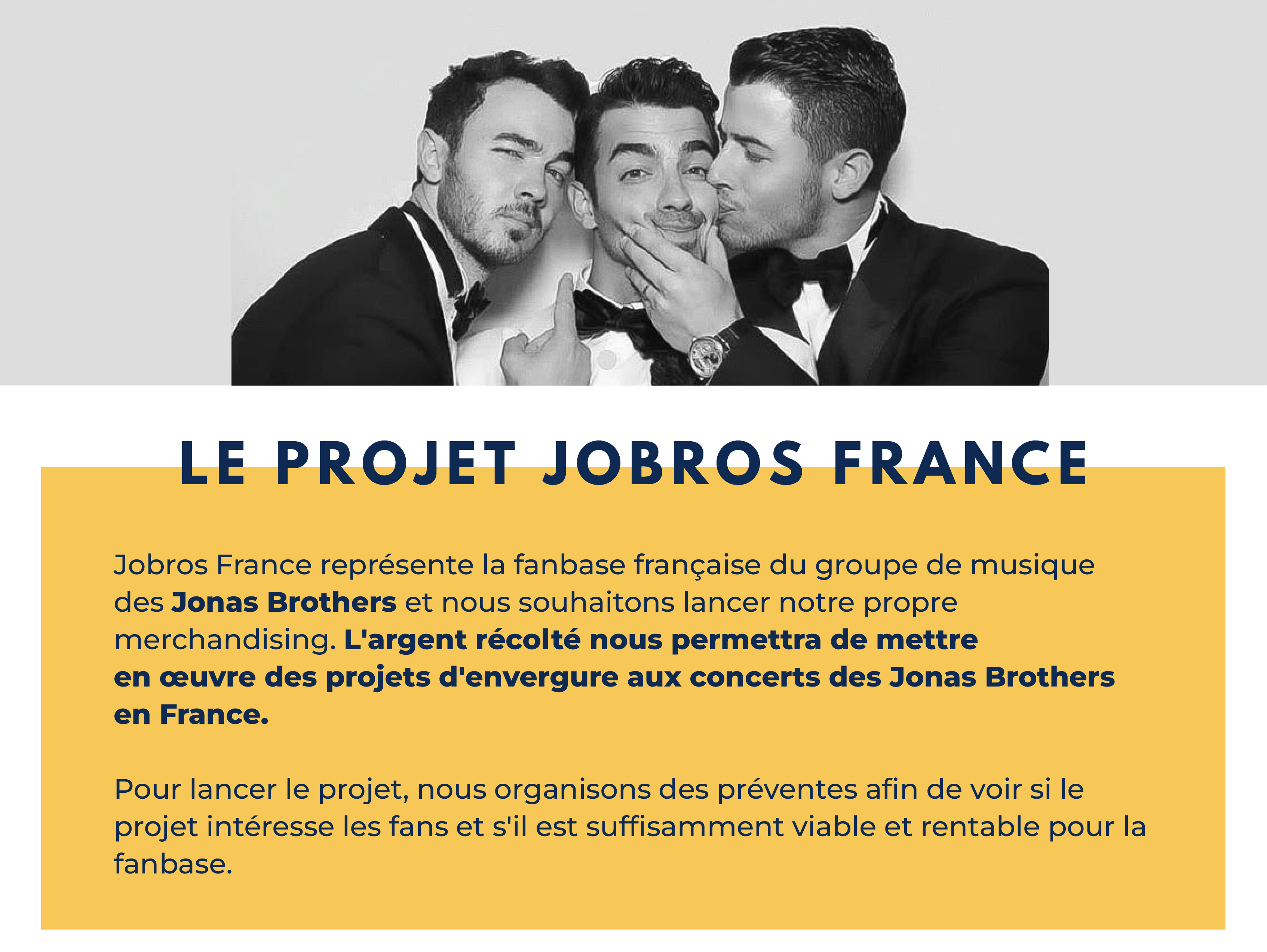 Merch JoBros France : soutiens les projets Jonas en France