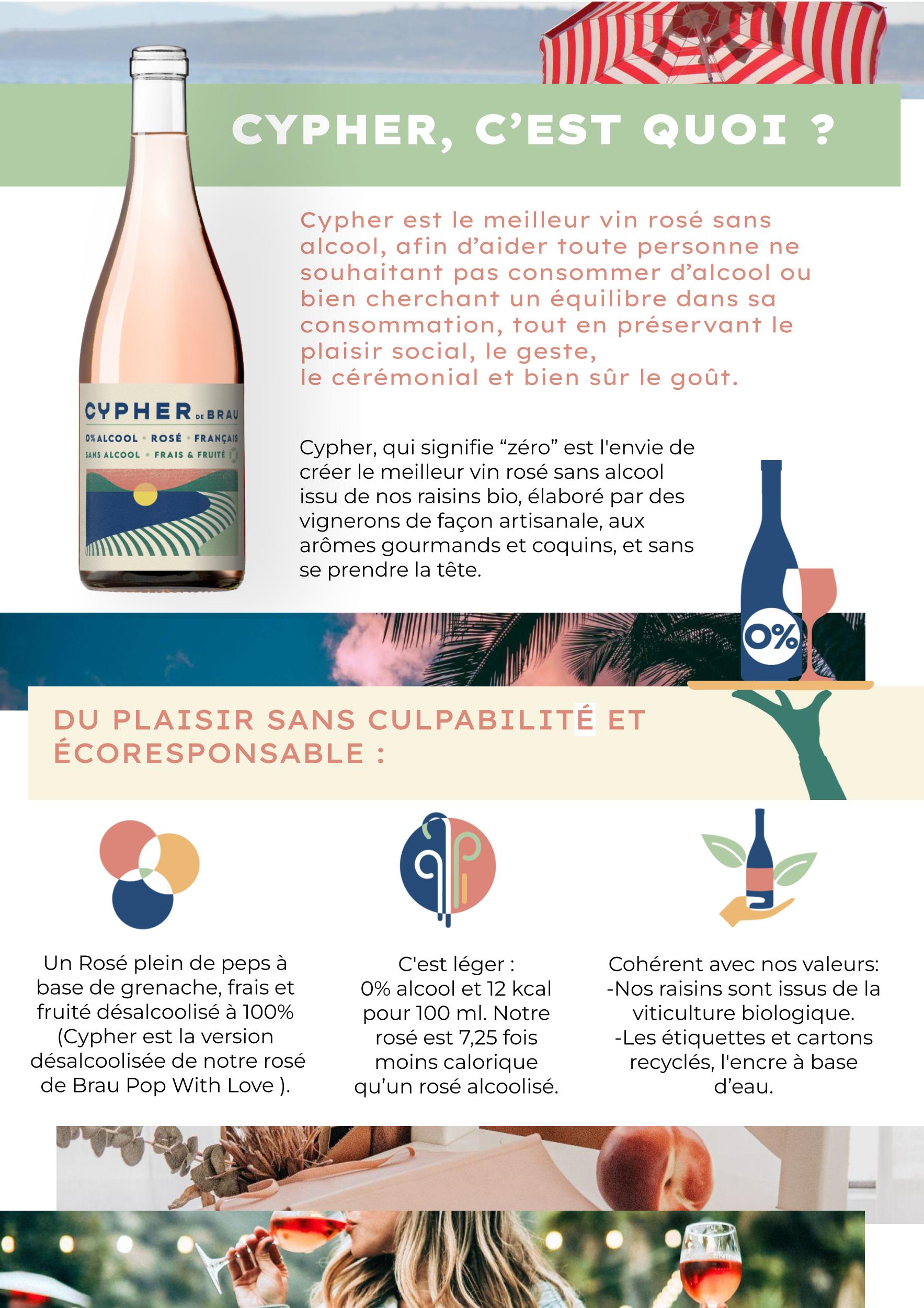Cypher : Le meilleur vin rosé 0% d'alcool écoresponsable