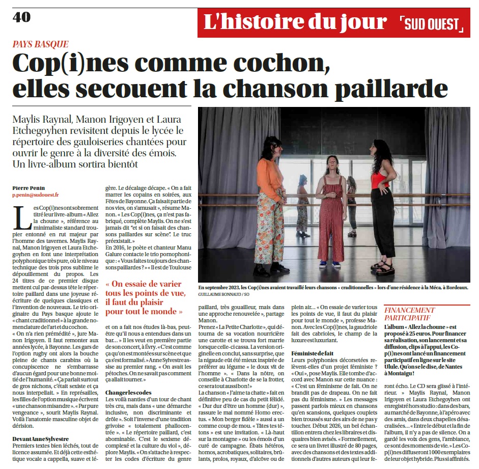 Les Cop(i)nes, premier album ! - Ulule