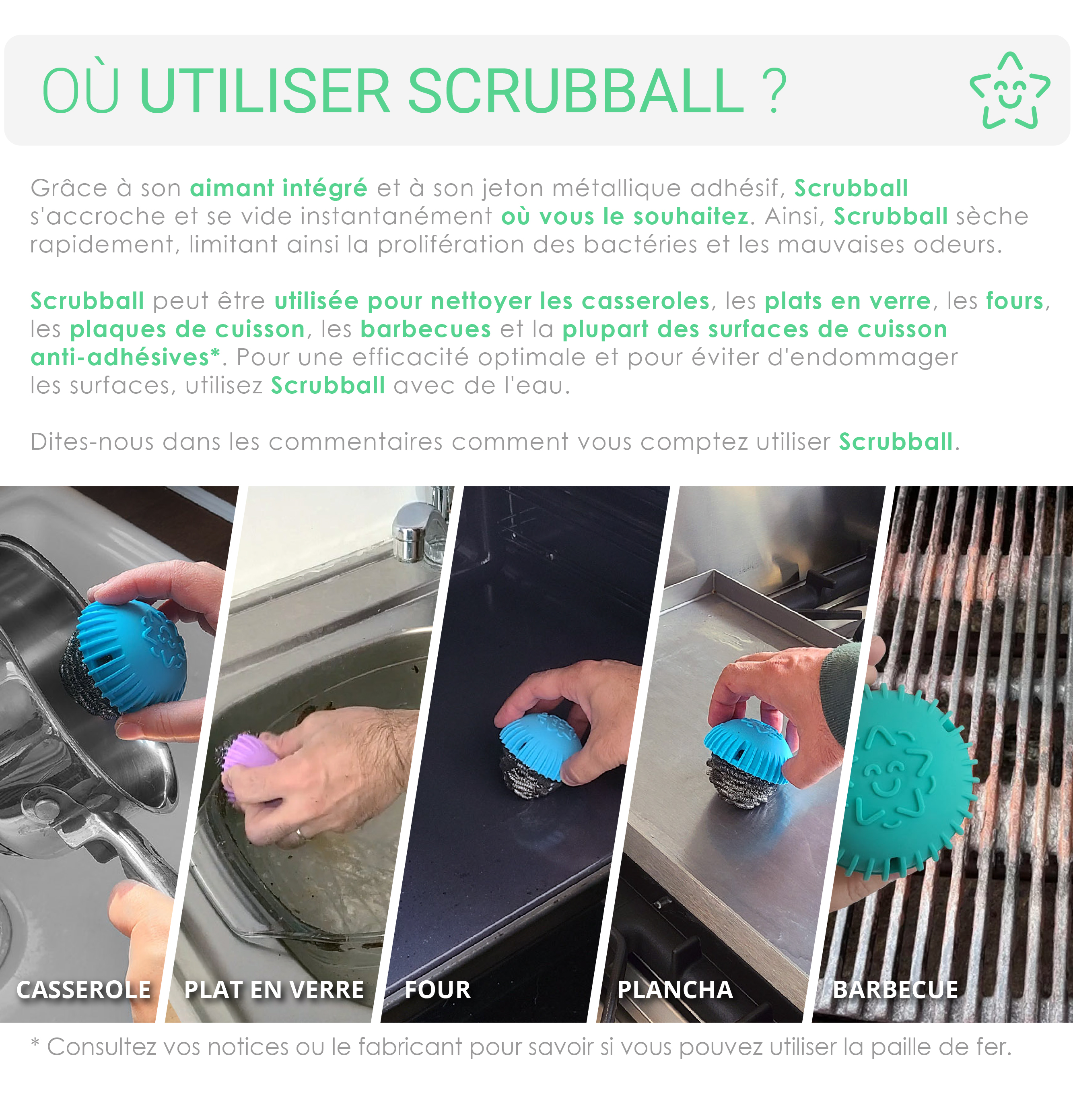 SCRUBBALL: La Boule à Gratter Magnétique & Multifonctionelle - Ulule