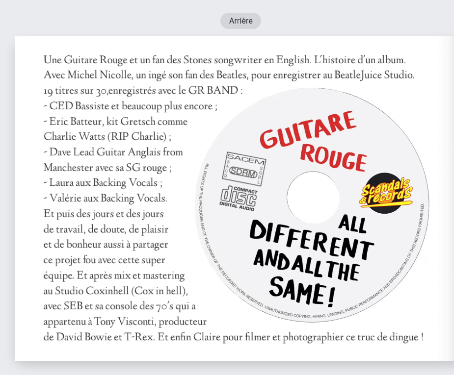 Guitare Rouge ... le 5ème CD (ALBUM) plus 4 Clips ! - Ulule