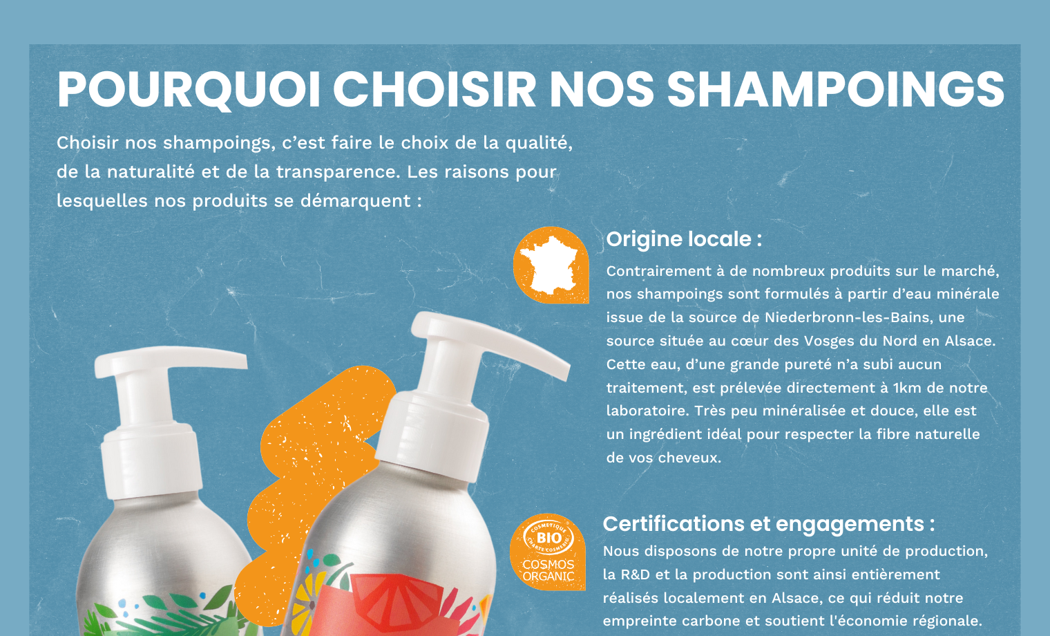 Nouveautés ALCEDO : Shampoings bio à l'eau minérale