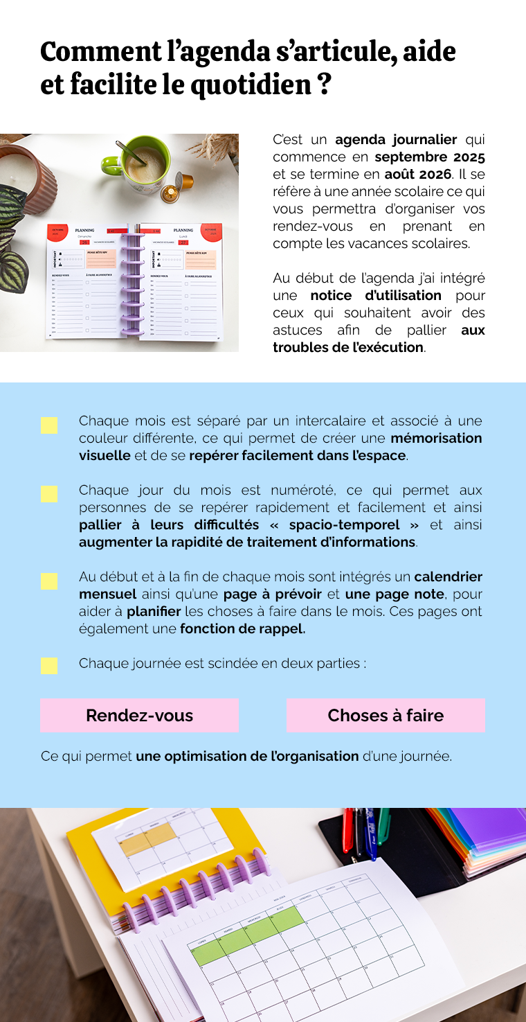 L’agenda d’organisation simplifié