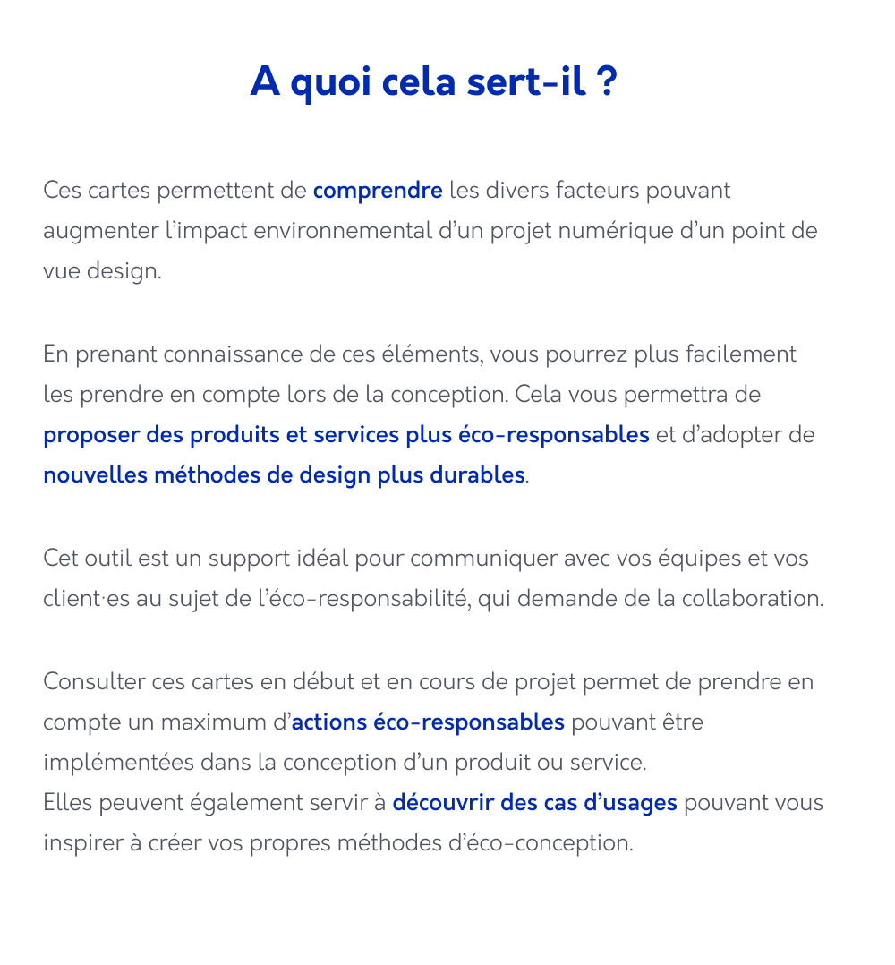 Adoptez les cartes d'éco-conception