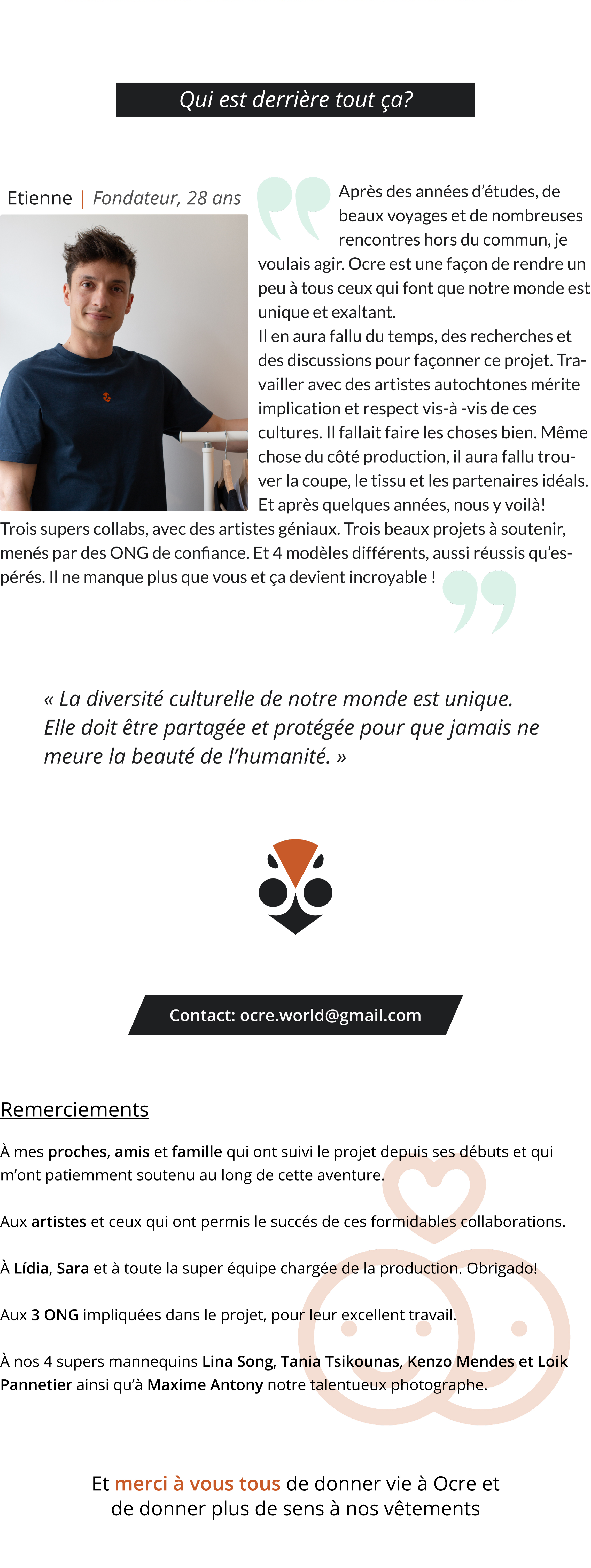 Ocre, collaborations autochtones