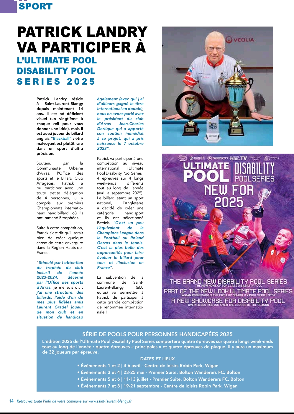 l'unique déficient visuel français jouant à l'étranger - Ulule