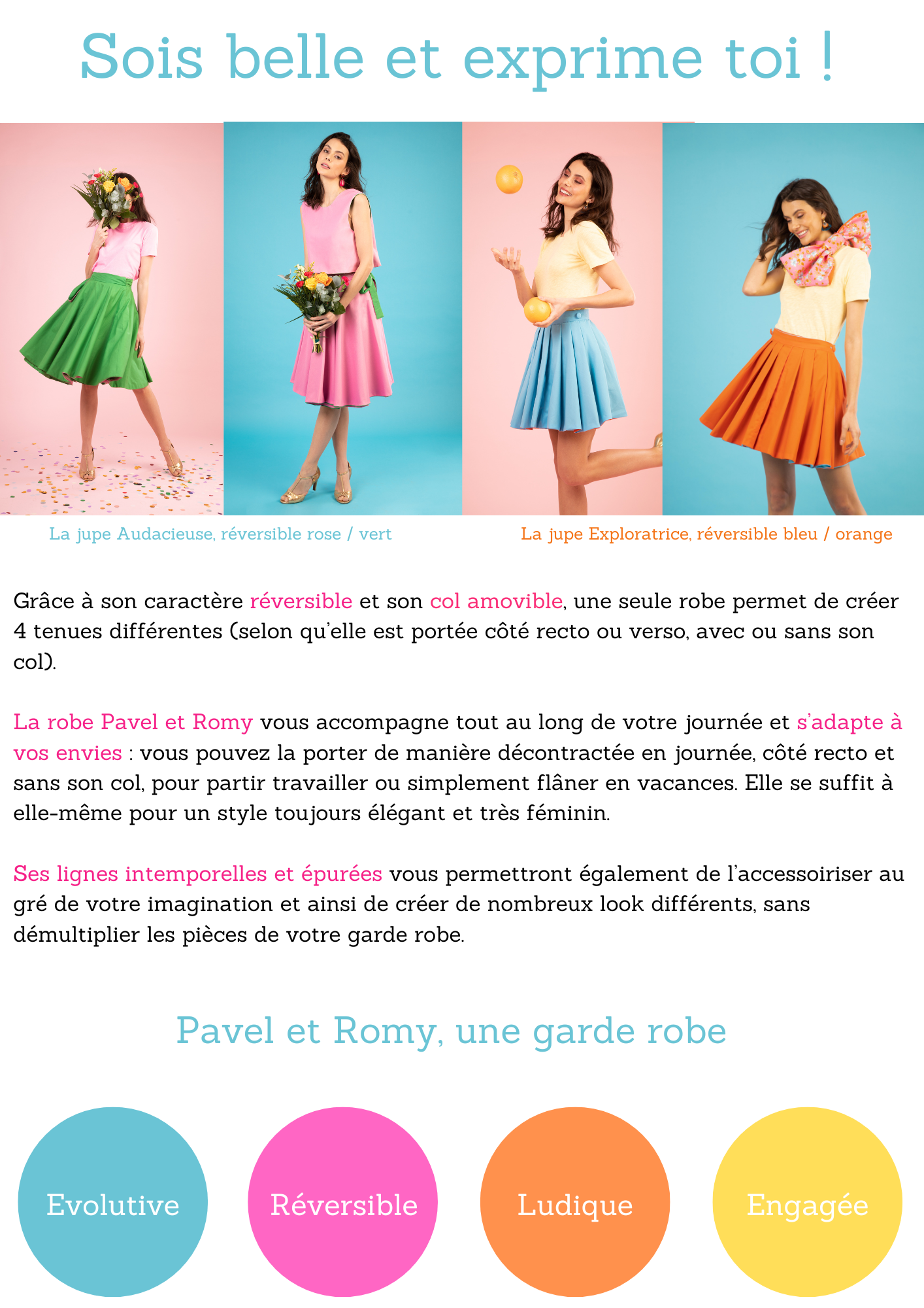 Une garde robe évolutive, ludique et engagée