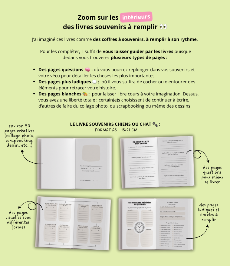 Livres souvenirs - Pour écrire toutes vos histoires de vie